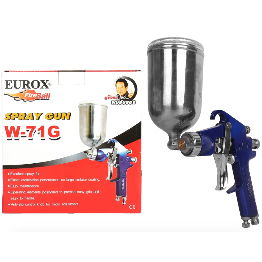 EUROX กาพ่นสี แบบกาบน รุ่น W-71G ขนาด 400 ซีซี ใช้ในงานอุตสาหกรรมเฟอร์นิเจอร์ ยานยนต์ หรืองานพ่น ...