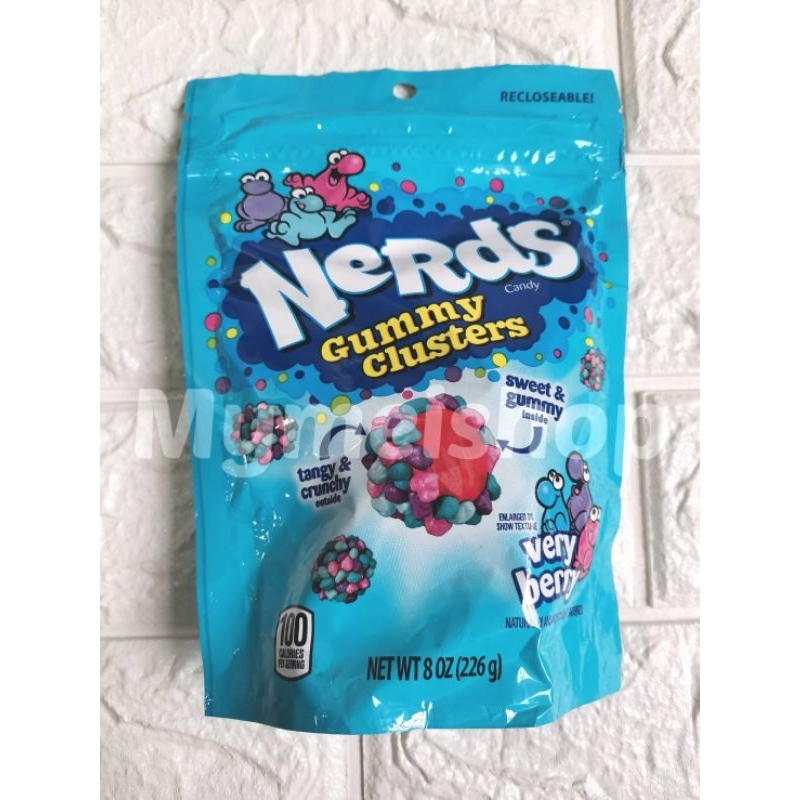 พร้อมส่ง Nerds Gummy Clusters Very Berry Reclosable Bag 226g 8Oz ขนม nerds gummies cluster nerd ...