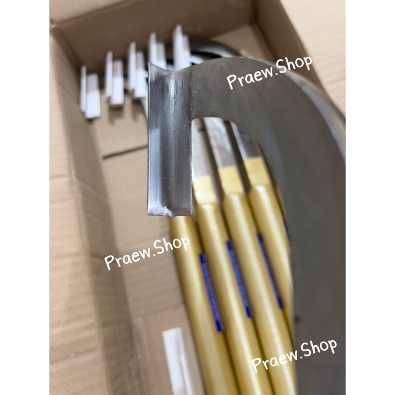 มีดกรีดยาง (ลับคมแล้ว) ช่างสั้น PP777 (ใบเลส) (ด้ามสีทอง) ของแท้100% ...