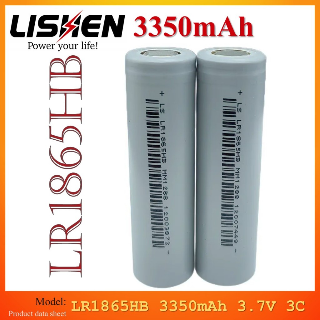 ถ่านชาร์จ LISHEN 18650 LR1865HB 3.7v 3350mAh 3C 10A แบตเตอรี่สว่านไร้ ...