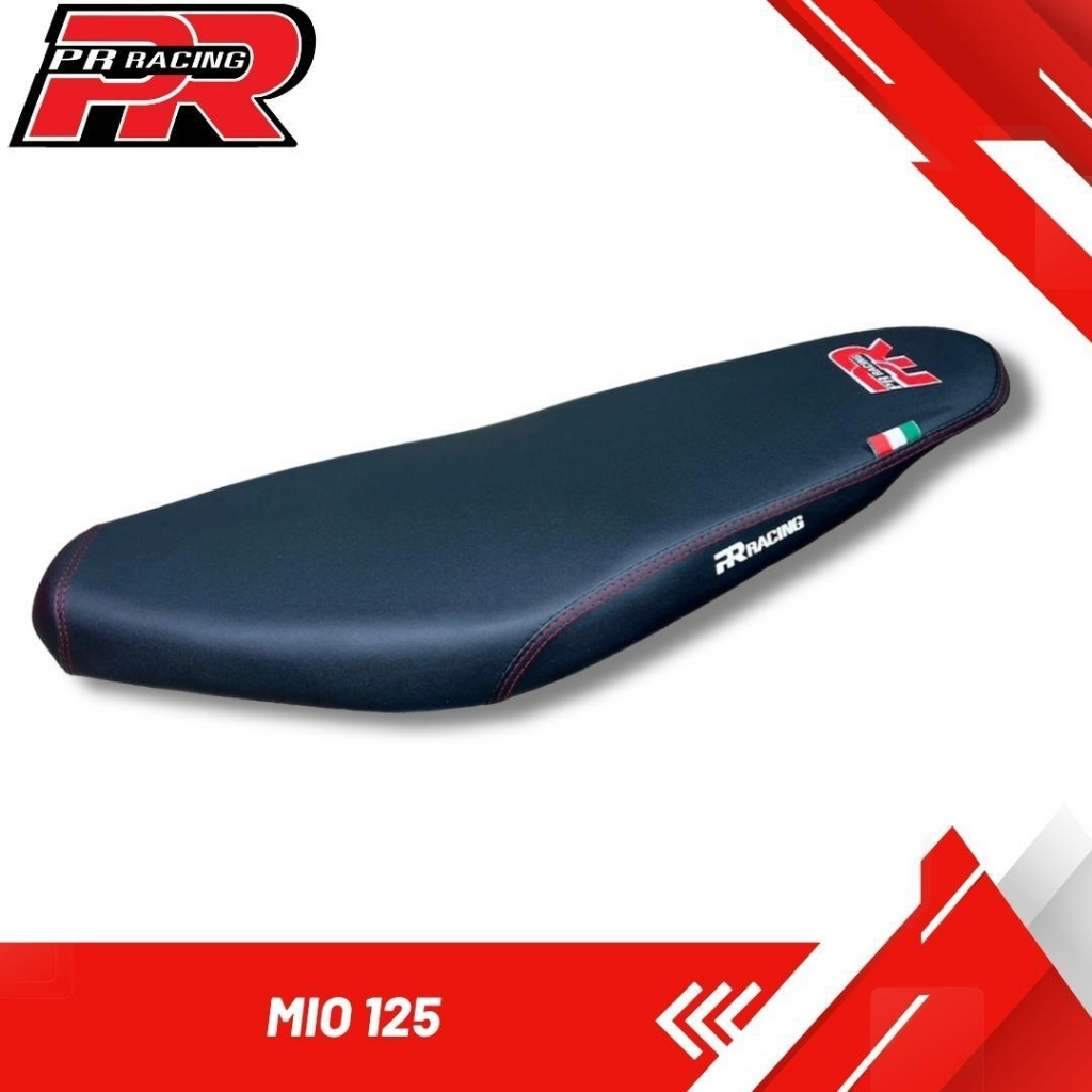 เบาะมอเตอร์ไซค์ เบาะปาด Mio 125 สีดำ โลโก้ PR | Shopee Thailand