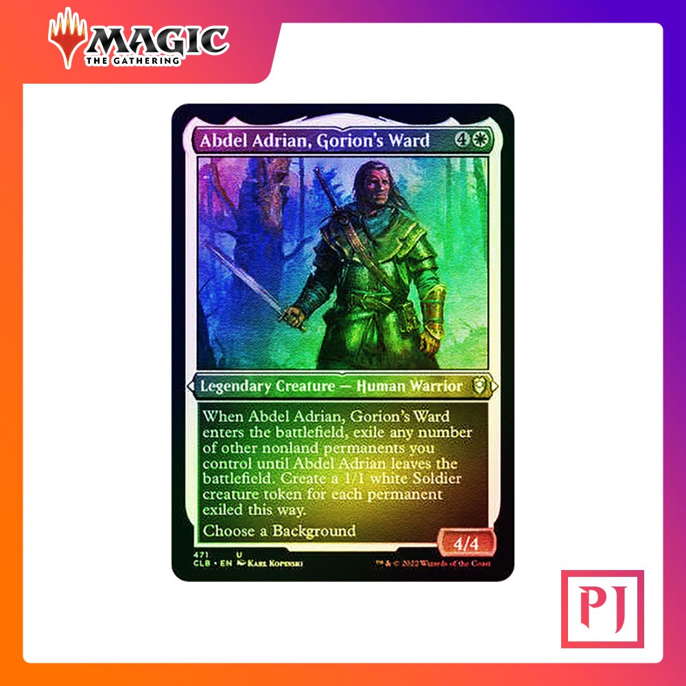 [MTG] Abdel Adrian, Gorion's Ward (Foil Etched) [CLB] [WHITE] [UNCOM ...