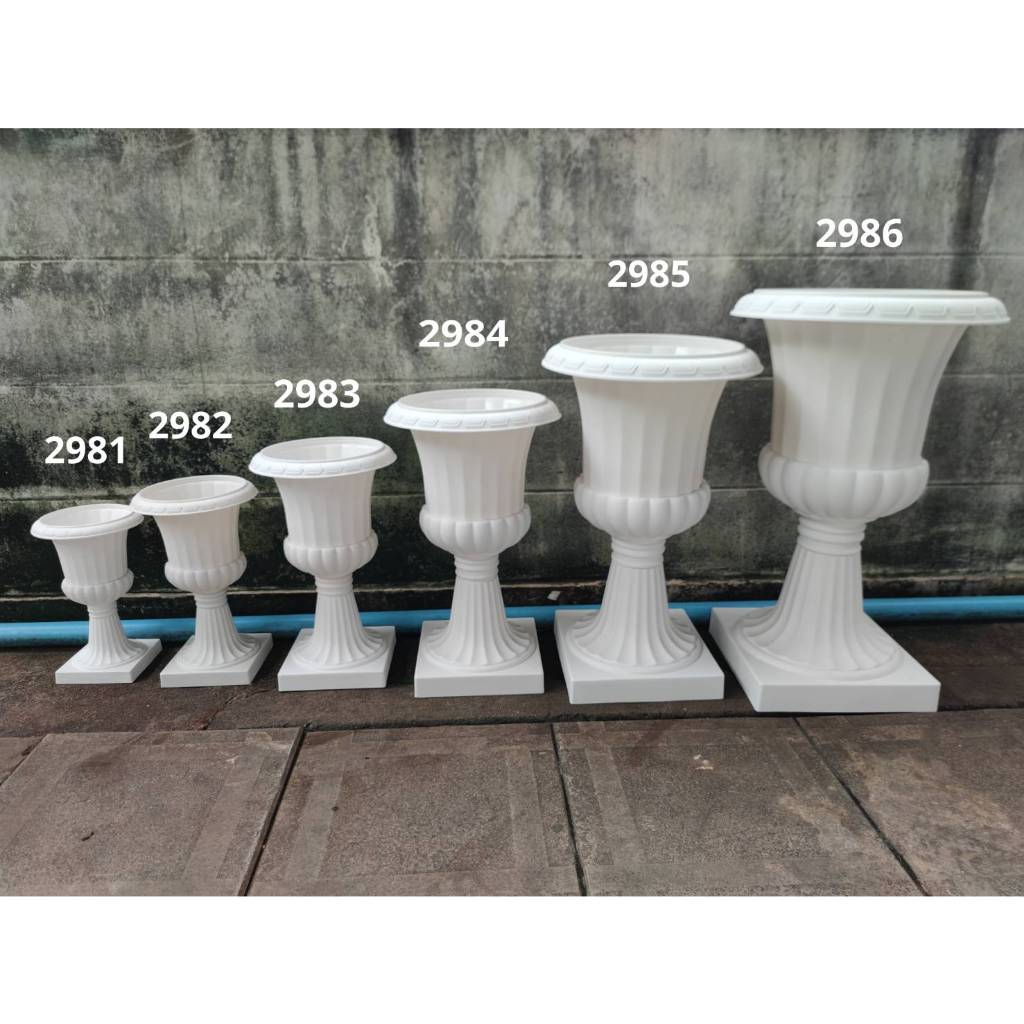 กระถางพลาสติกทรงโรมันปลูกต้นไม้จัดดอกไม้ปลอมถอดประกอบ3ส่วน | Shopee ...