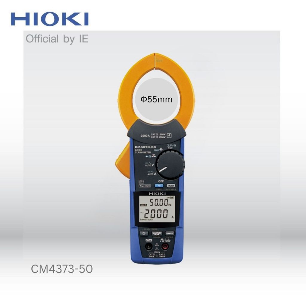 HIOKI CM4373-50 แคลมป์มิเตอร์ AC/DC คำนวณแบบ True RMS วัดกระแสสูงสุด 2000A รองรับการเชื่อม ...