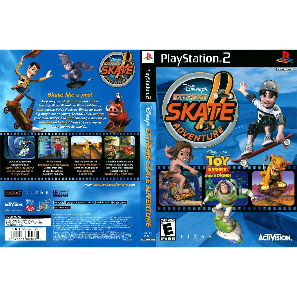 แผ่นเกมส์ PS2 Disney's Extreme Skate Adventure สกรีนแผ่น คุณภาพ ส่งไว ...