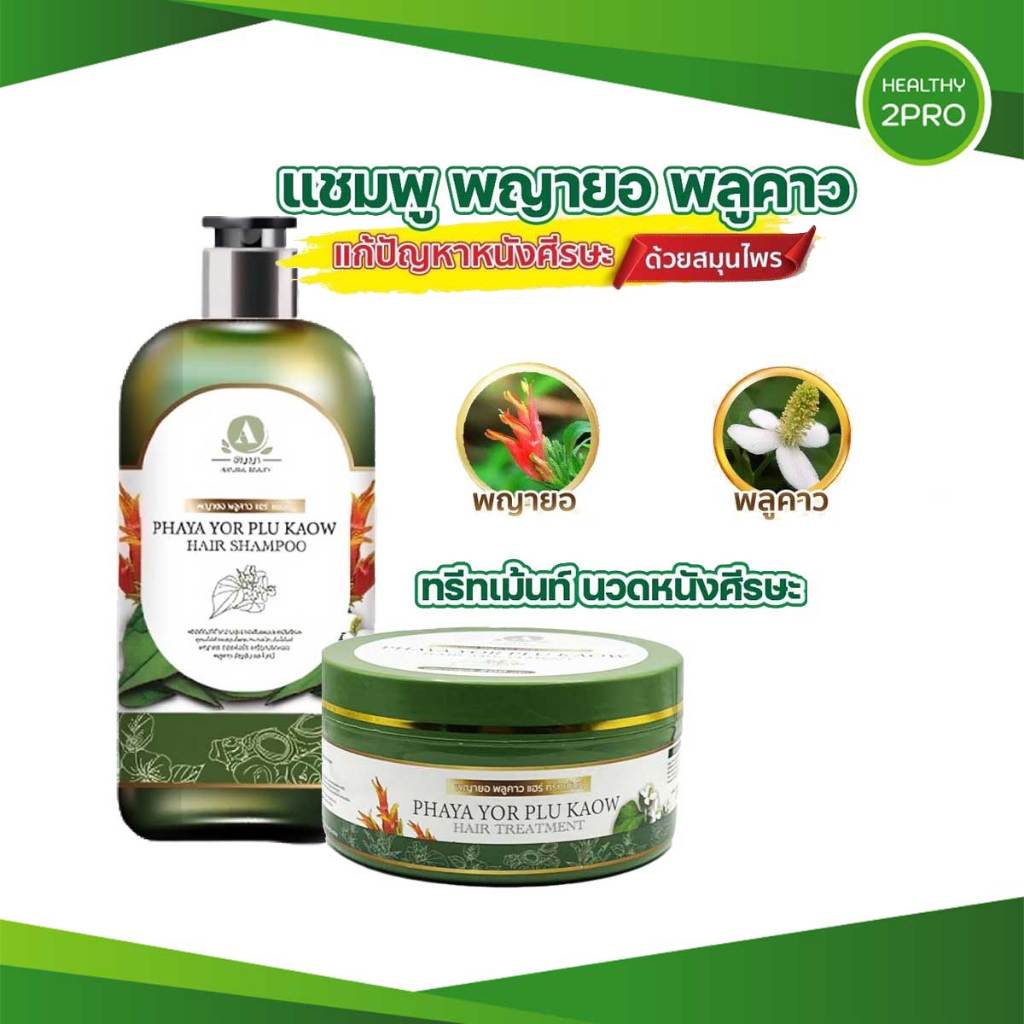 Anyaa(อัญญา) แชมพูพญายอ ครีมนวดพญายอ แก้คัน เชื้อรา กลากเกลื้อน ผมร่วง ...