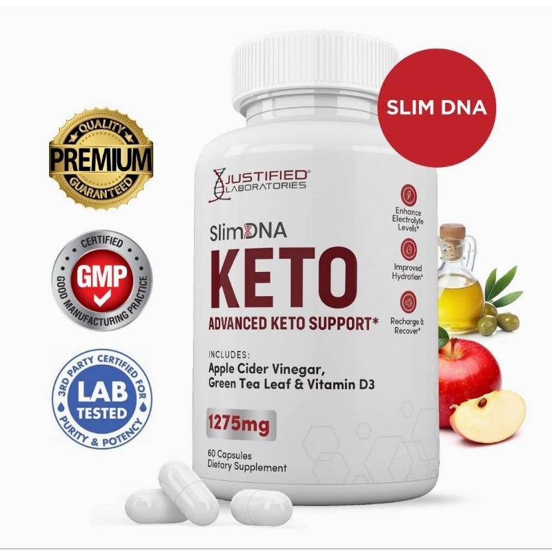 Justified Laboratories Slim DNA Keto ACV Pills 1275MG, 60 Capsules ...