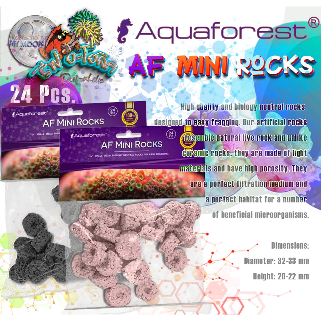 Reef-Aholic Aquaforest AF Mini Rocks ฐานแฟรกสำหรับเพาะขยายพันธุ์ปะการัง ...