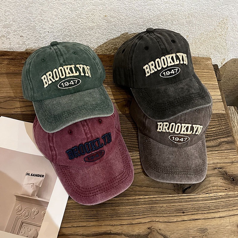 หมวกแก๊ปเบสบอลปัก BROOKLYN 1947 มี 6 สี สไตล์เกาหลี | Shopee Thailand