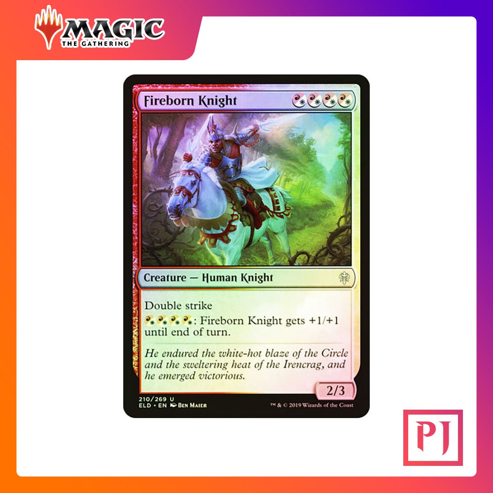 [MTG] Fireborn Knight [ELD] [MULTI] [UNCOM] [FOIL] [ENG] (การ์ดเมจิค / Magic the Gathering ...