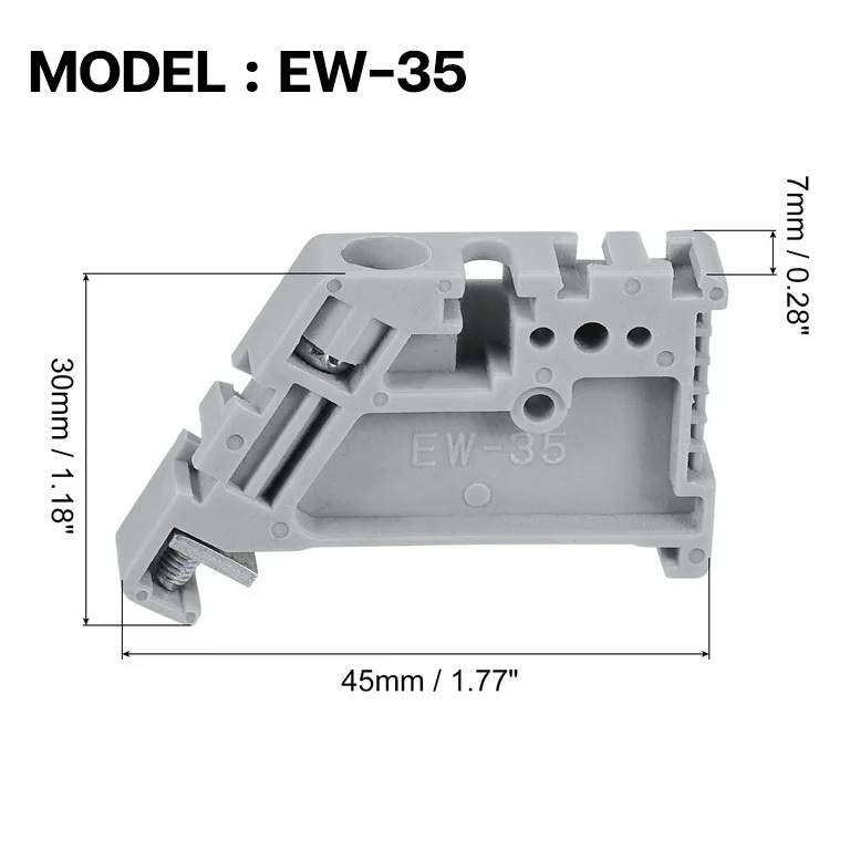 END STOPPER รางปีกนก สต๊อปเปอร์รางปีกนก สต๊อปเปอร์รางรีเลย์ *(แพ็คละ 10 ...