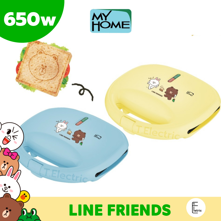 MY HOME เครื่องทำแซนวิช (LINE FRIENDS) รุ่น SW-243 / 650 วัตต์ ที่ทำ ...