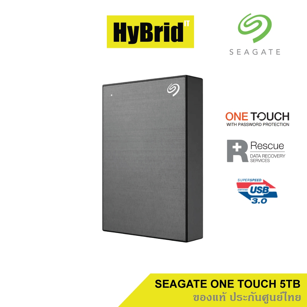Seagate One touch 5TB Space Grey STKZ5000404 ประกันศูนย์ไทยแท้ 100% ...