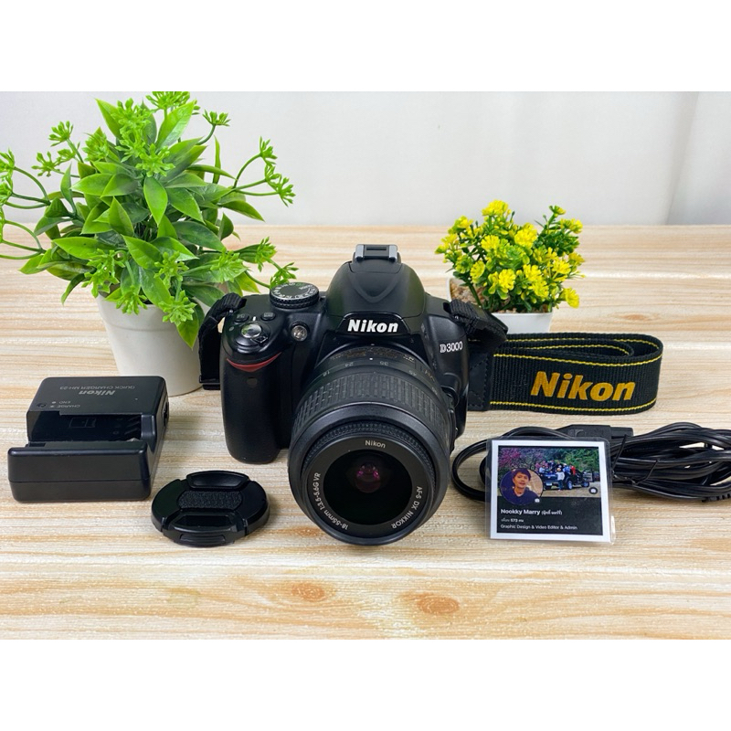 Nikon D3000,Lens 18-55mm vr มือสอง สภาพสวย 98% ชัตเตอร์น้อย | Shopee Thailand