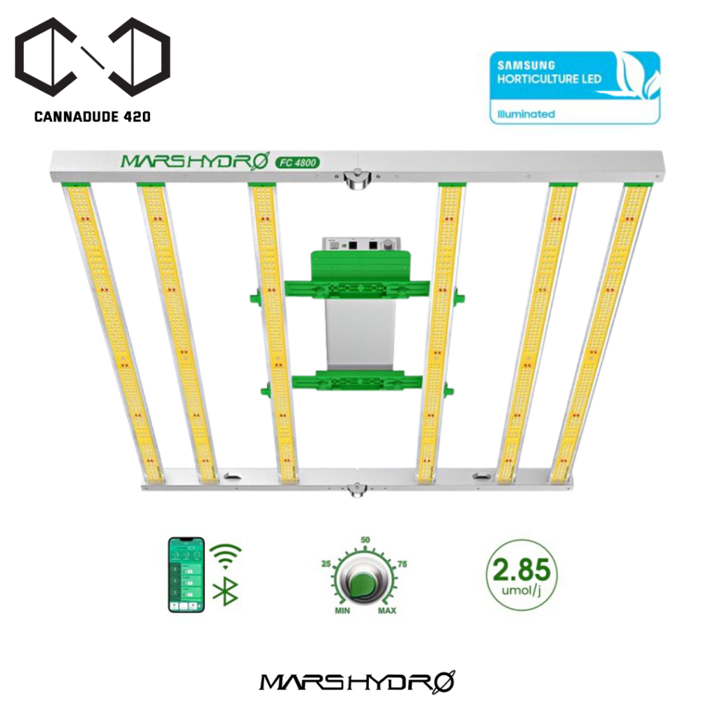 [ส่งฟรี] ไฟปลูกต้นไม้ Mars Hydro FC 4800 6 บาร์ Samsung LM301B + Osram + ดิมเมอร์ LED Grow light ...