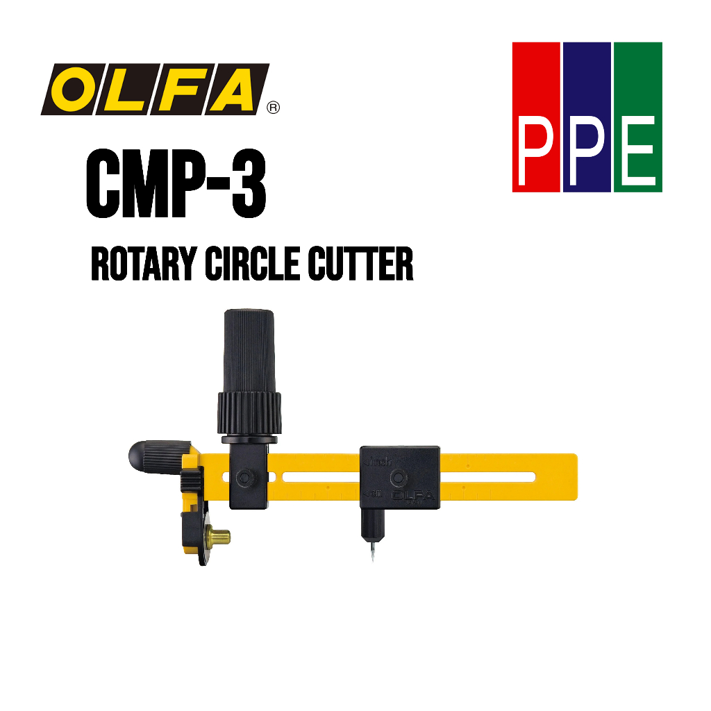 CMP-3 [OLFA] มีดคัตเตอร์วงเวียนสำหรับตัดผ้า คัตเตอร์วงกลม Compass Circle Cutter | Shopee Thailand