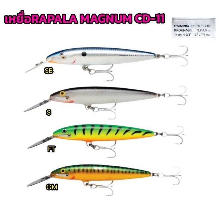 เหยื่อ RAPALA MAGNUM CD-11 | Shopee Thailand