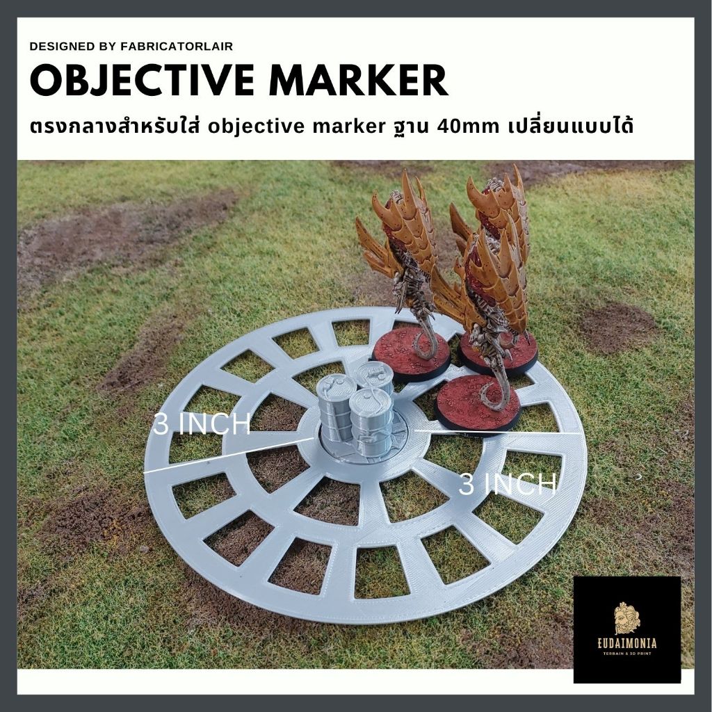 Objective Marker - ตรงกลางสำหรับใส่ objective marker ฐาน 40mm เปลี่ยน ...