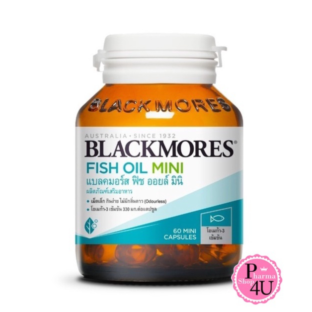 Blackmores Odourless Fish Oil Mini Caps 60 แคปซูล น้ำมันปลาชนิดไร้กลิ่น ...
