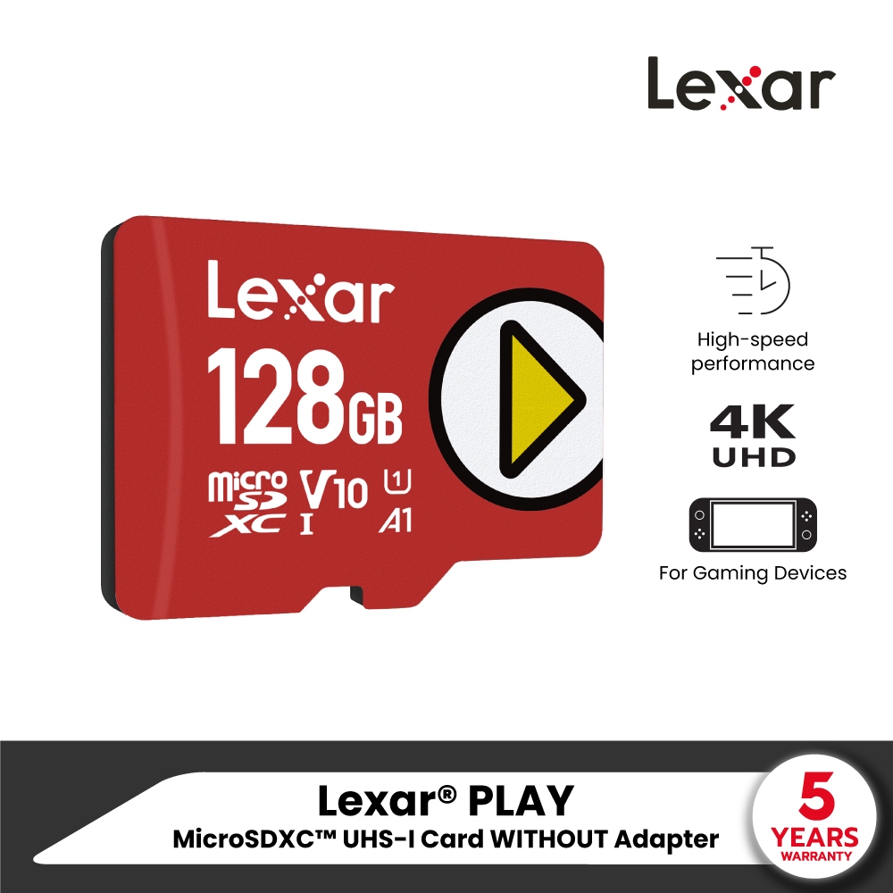 Lexar® PLAY microSDXC™ UHS-I Card (ไมโครเอสดีการ์ด) | Shopee Thailand