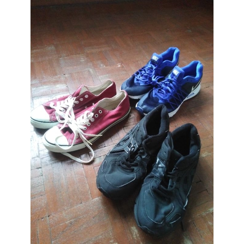รองเท้ามือสอง Converse.everlast no.10. / asics. no.42. | Shopee Thailand