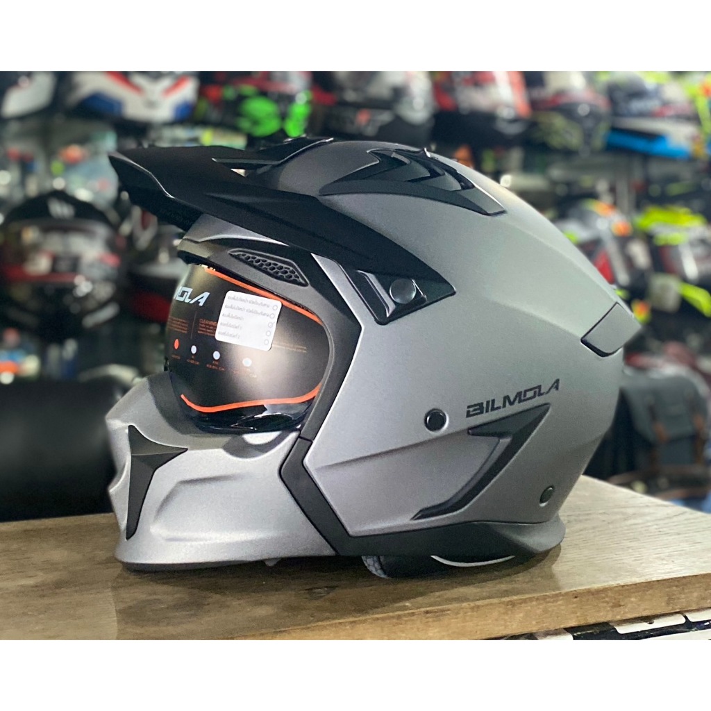 หมวกกันน็อค Bilmola Spiker รุ่นใหม่ล่าสุด มีแว่นกันแดดในตัว ถอดคางได้ ...