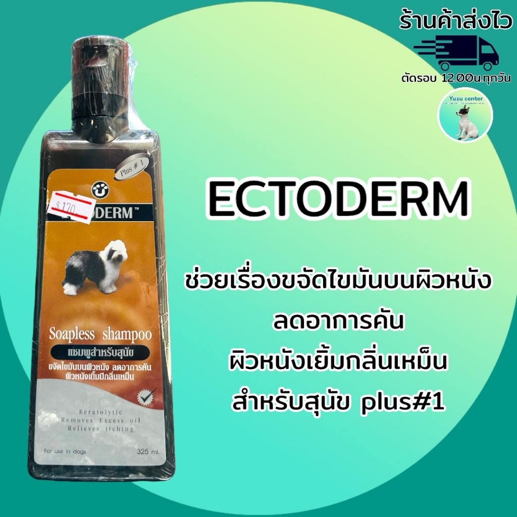 Ectoderm plus#1 shampoo ลดคัน ขจัดกลิ่นเหม็น สำหรับสุนัข 325 ml ...