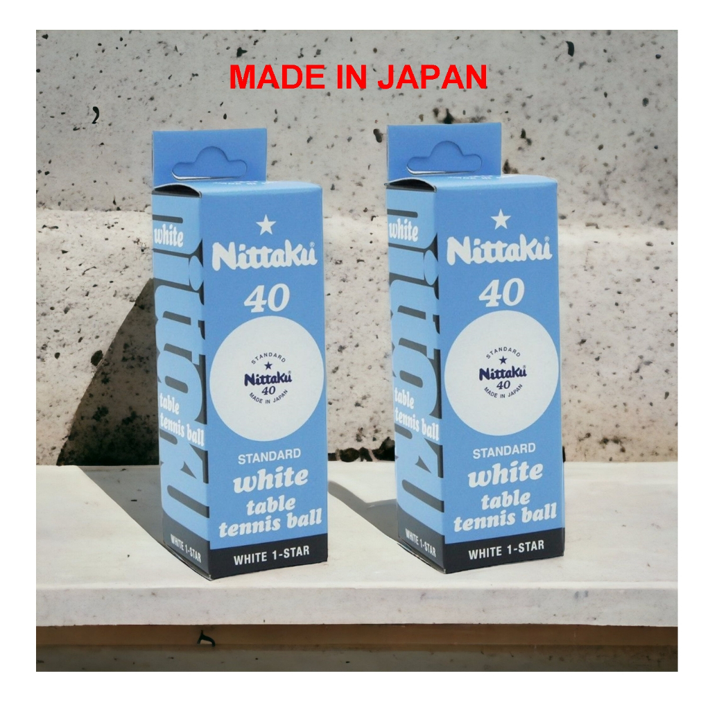 ลูกปิงปอง มาตรฐานญี่ปุ่น NITTAKU STANDARD สีขาว 6 ลูก ผลิตจาก CELLULOID ...