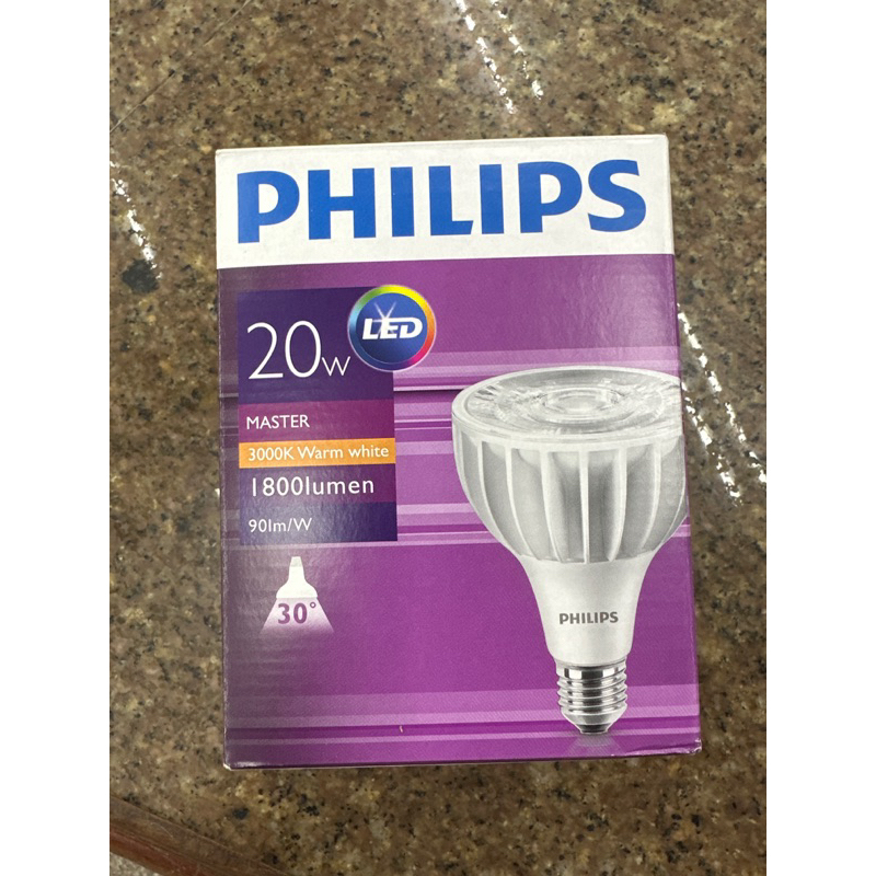 หลอดไฟ Philips แบบ Par 20W warmwhite 3000K 1800lumen 90lm/W ออกใบกำกับ ...