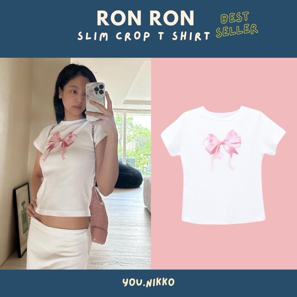 (พร้อมส่ง) Ron ron cropped tshirt | Shopee Thailand