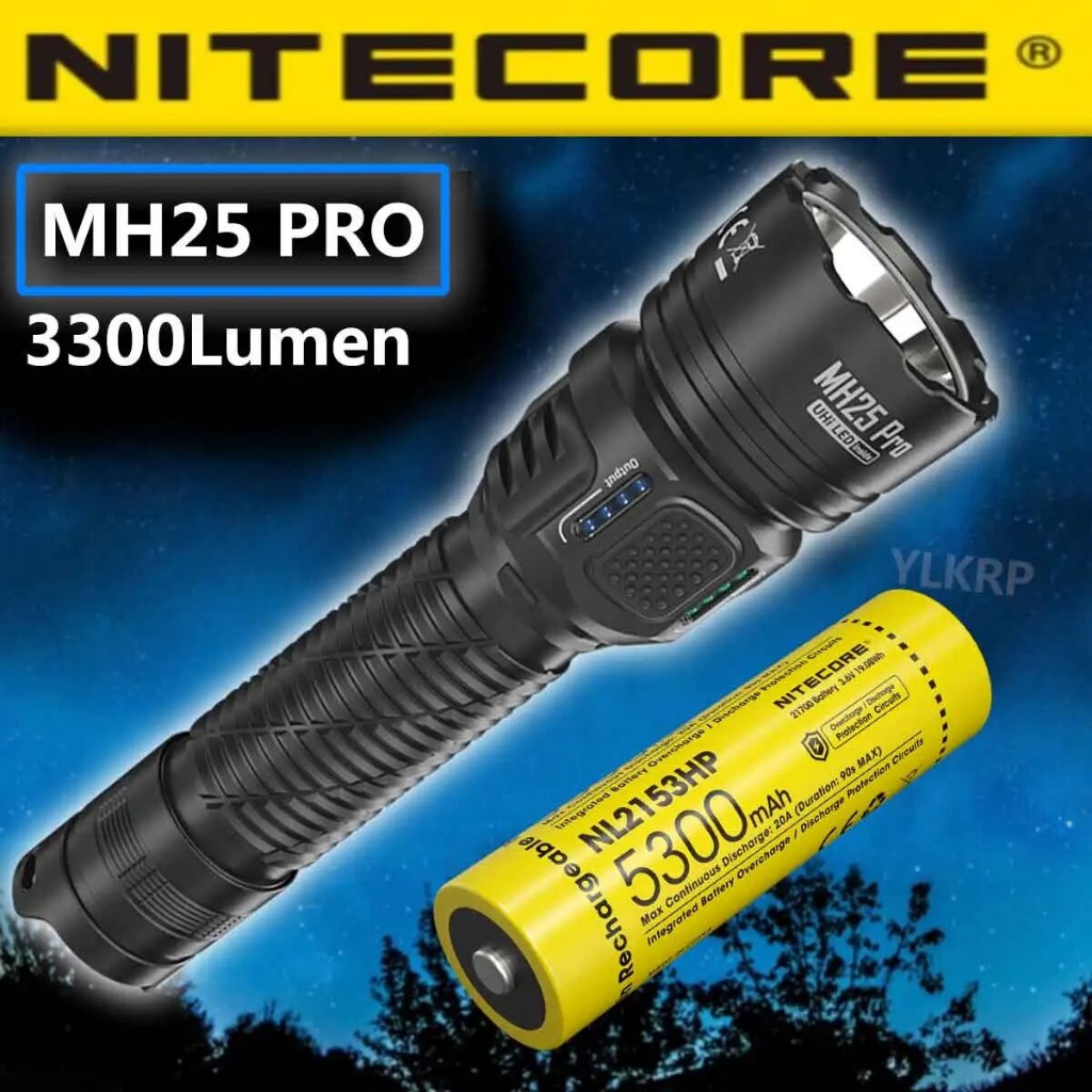 ไฟฉายแรงสูง Nitecore MH25 Pro 3,300 Lumens พุ่งไกล 705 เมตร พร้อมแบต ...