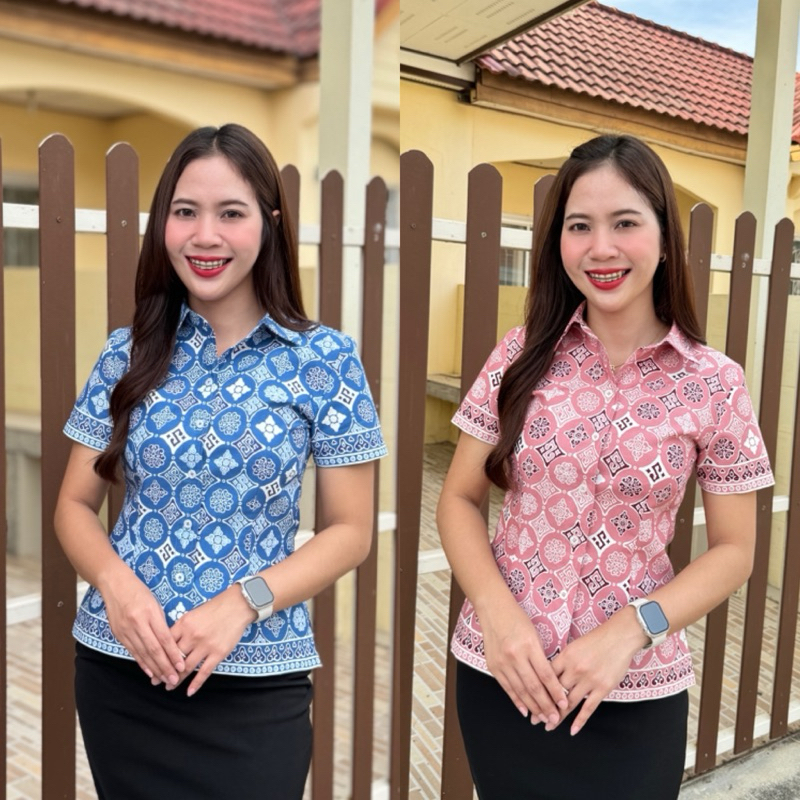 เสื้อเชิ้ตลายขอดอกรักราชกัญญา อัดกาวอย่างดี by Raphee | Shopee Thailand