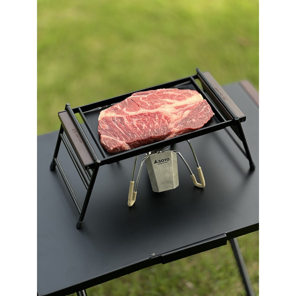 ⛺ ถาดย่างบาร์บีคิว Cool Camp Camping BBQ Plate Set แบบพกพา ปรับความสูง ...