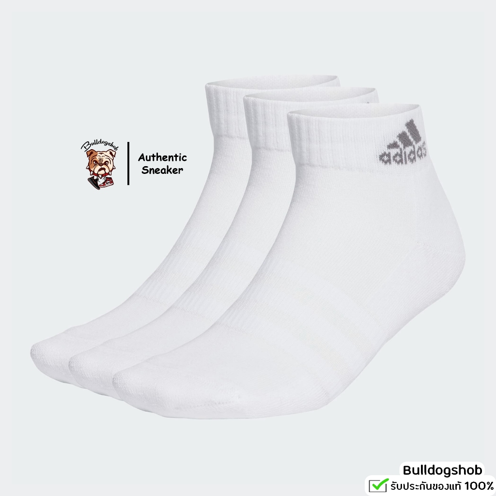 Adidas ถุงเท้า 3 คู่ Unisex Ankle Cushioned Socks IA3946 IA3947 IA3948 ...
