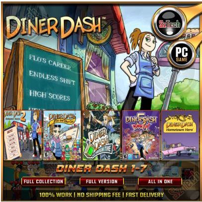 Diner Dash 1-7 [PC GAME] 🔥 [ DIGITAL DOWNLOAD] 🔥Classic Games🔥Time ...