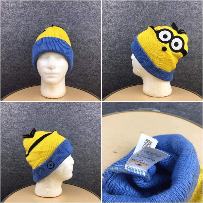 universal studio minions beanie hat หมวกไหมพรมบีนนี่มินเนี่ยน | Shopee ...