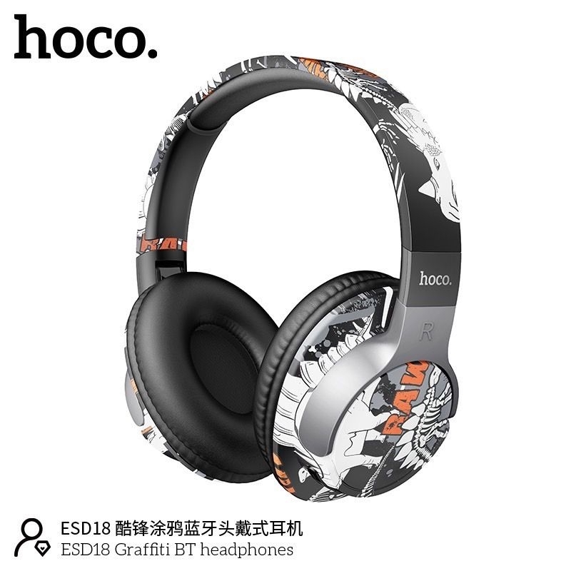 Hoco ESD18 Graffiti Bluetooth Headset หูฟังบลูทูธ หูฟังไร้สาย แบบครอบ ...