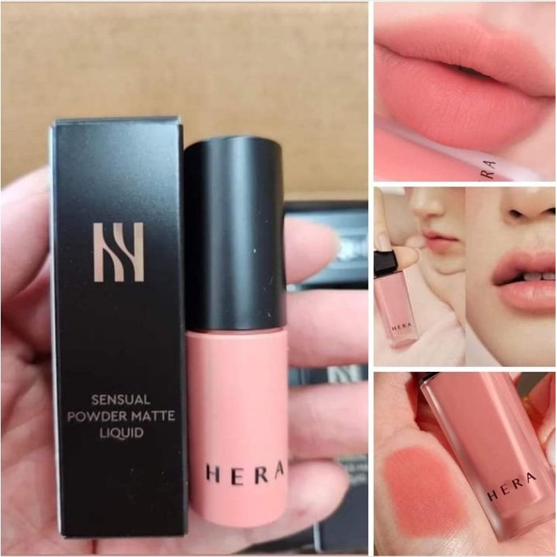ของแท้!!!ลิปHera sensual powder matte liquid mini (1.4g)#133 baby cheek ลิปสีชมมพูนู๊ด อมคอรัล ...