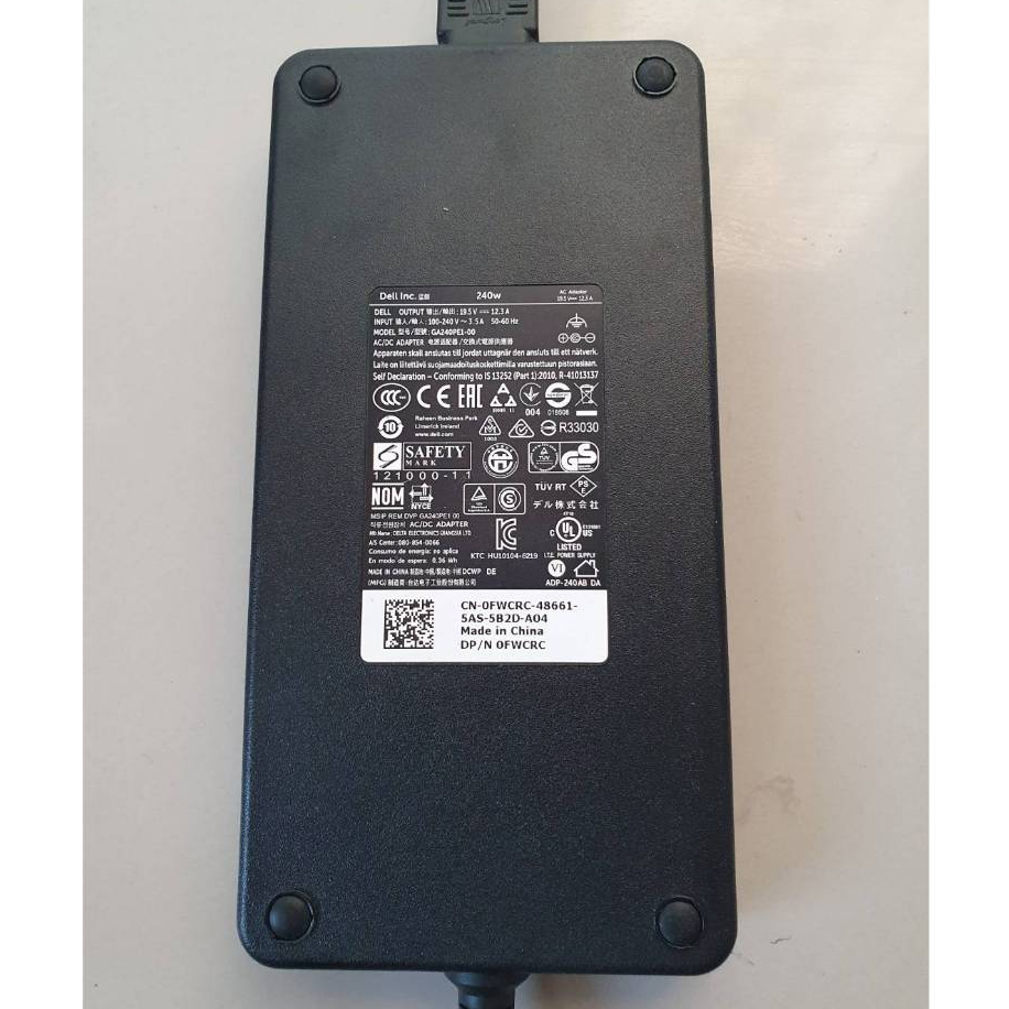 Adapter Dell 240W 7.4*5.0mm แท้มือสอง (19.5V 12.3A ) | Shopee Thailand