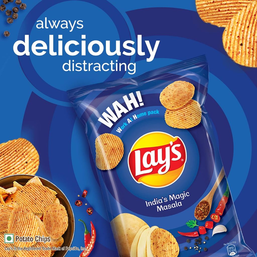Blue Lay's Potato Chips, India's Masala Magic Flavour, Crunchy Chips ...