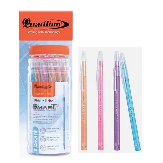 ปากกาลูกลื่น Quantum รุ่น Skate Smart Fancy หมึกน้ำเงิน ขนาด 0.5 มม. ...