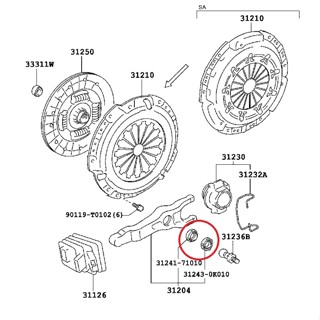 พลาสติก+ซีลรองน๊อตก้ามปูครัช Toyota Revo 31243-0K010/31241-71010 แท้ ...
