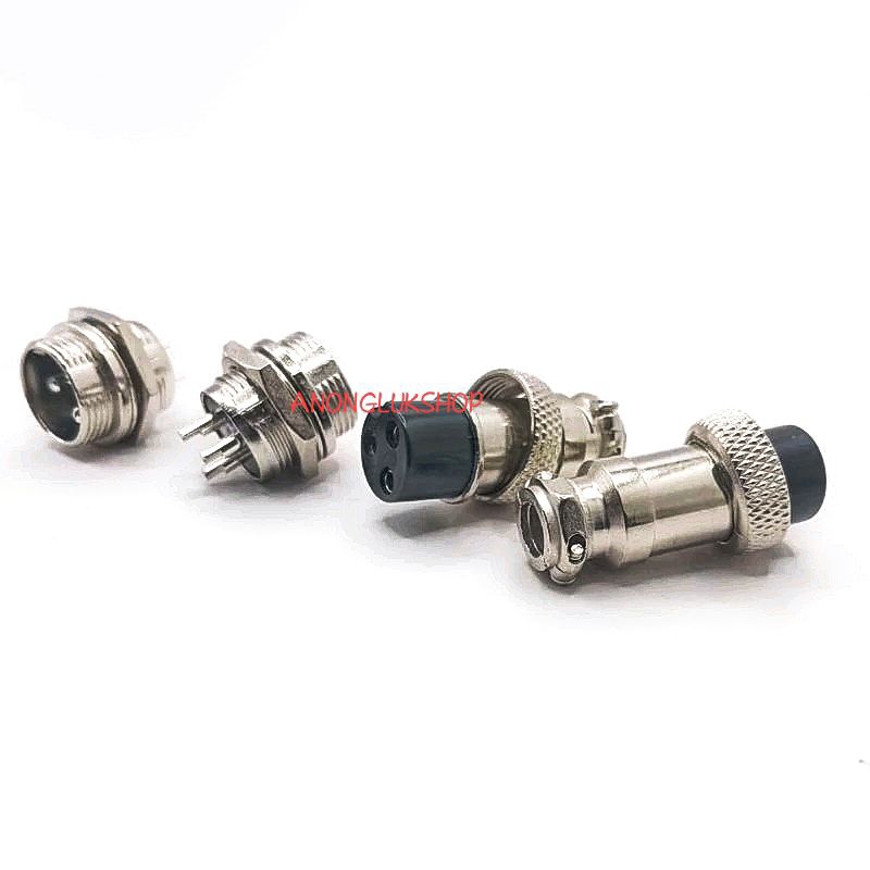 1ตัว 👉👉ปลั้กเกลียว16มิล PLUG GX-16 CONNECTOR GX16 ผู้ยึดแท่น เมียต่อสาย ...
