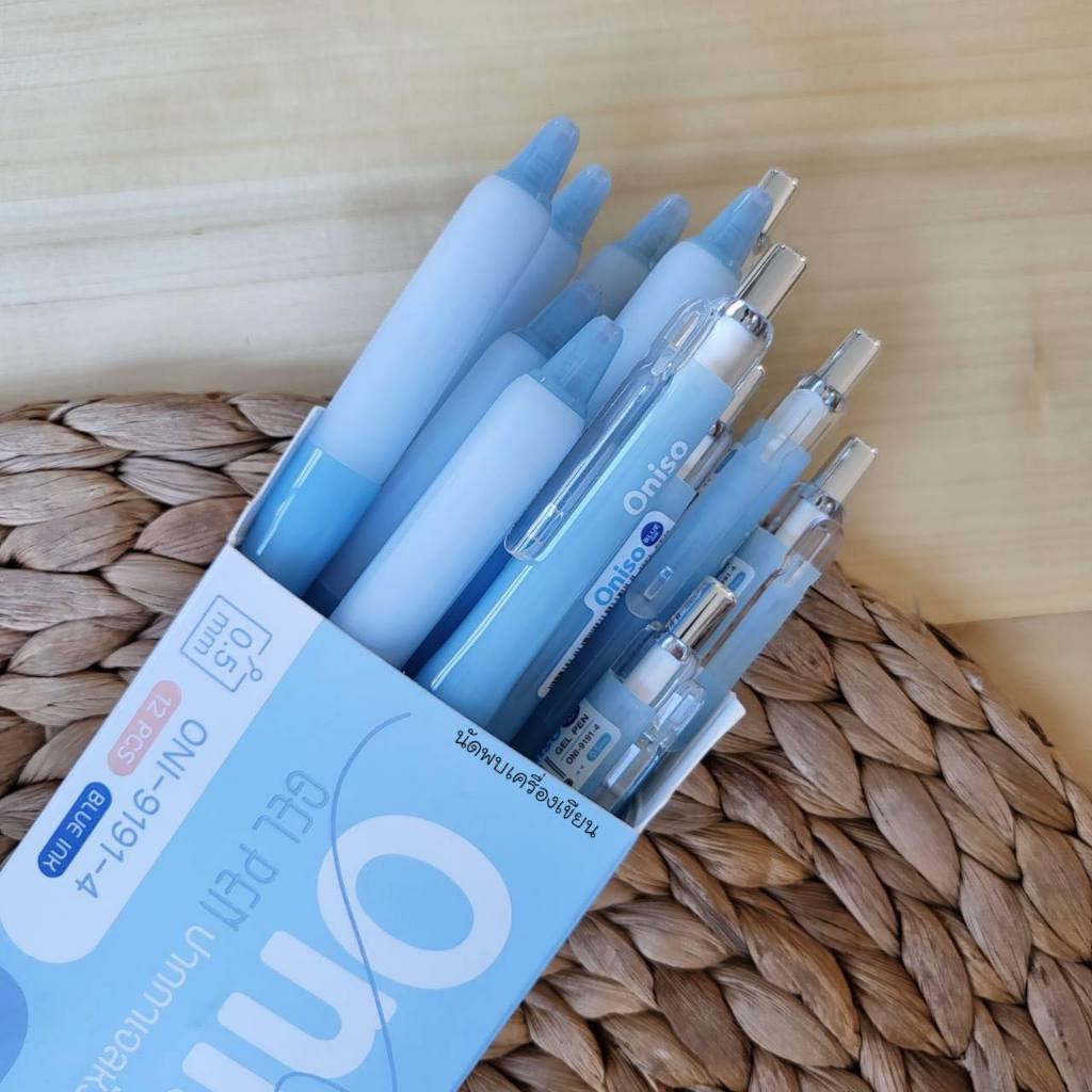 ปากกาเจลหัวลูกลื่น 2 ชั้น ONISO GEL PEN 0.5 MM ปากกาเจลแห้งไว รุ่น ONI ...