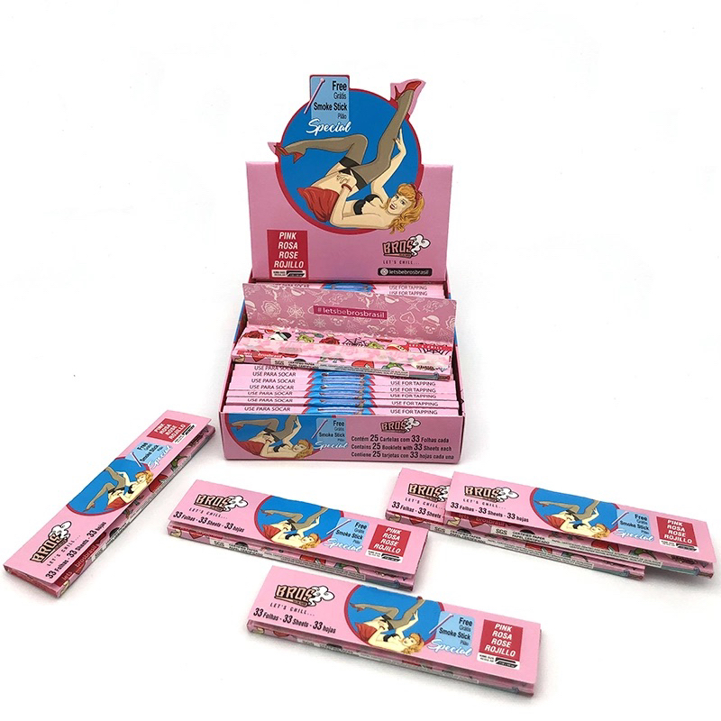 กระดาษโรล BROS Pink Rolling Paper King Size Slim | Shopee Thailand