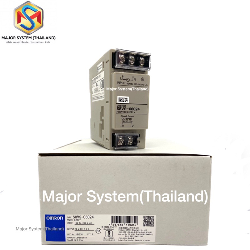 OMRON S8VS-06024 Input 100-240VAC Output 24VDC 60W 2.5A สวิตชิ่งเพาเวอร์ซัพพลาย Switching Power ...