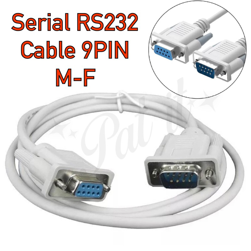 สาย Serial RS232 Cable 9-Pin DB9 M-F 1.5m/3m/5m/10m | Shopee Thailand