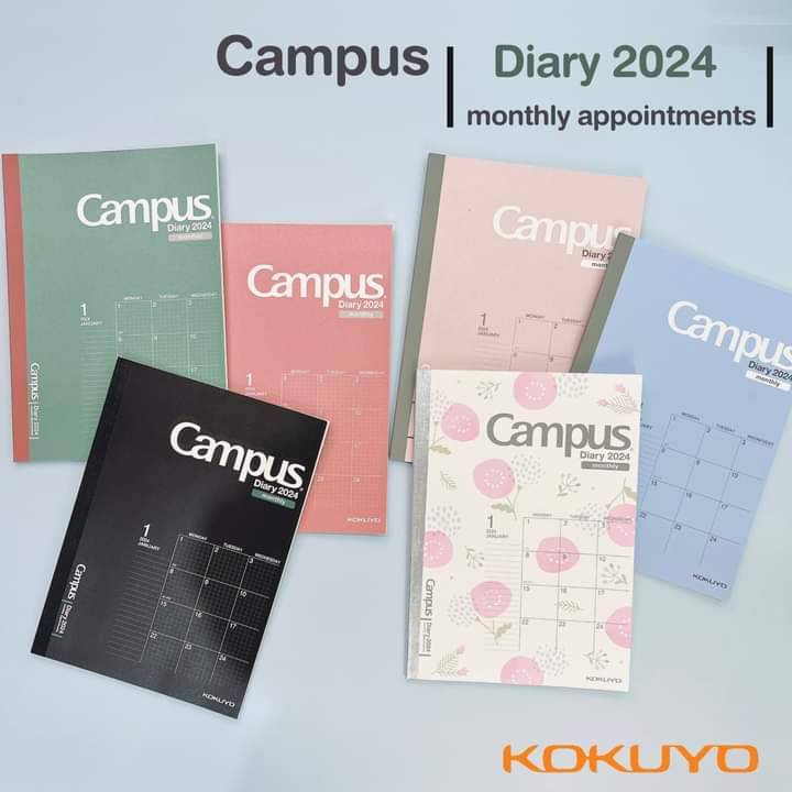 KOKUYO สมุดโน๊ด Campus Diary ปี 2024 Weekly A5/B5 จำนวน 56 แผ่น | Shopee Thailand