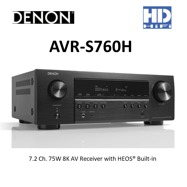 DENON AVR-S760H 8K AV Receiver with HEOS® Built-in 7.2 Ch. 75W | Shopee ...