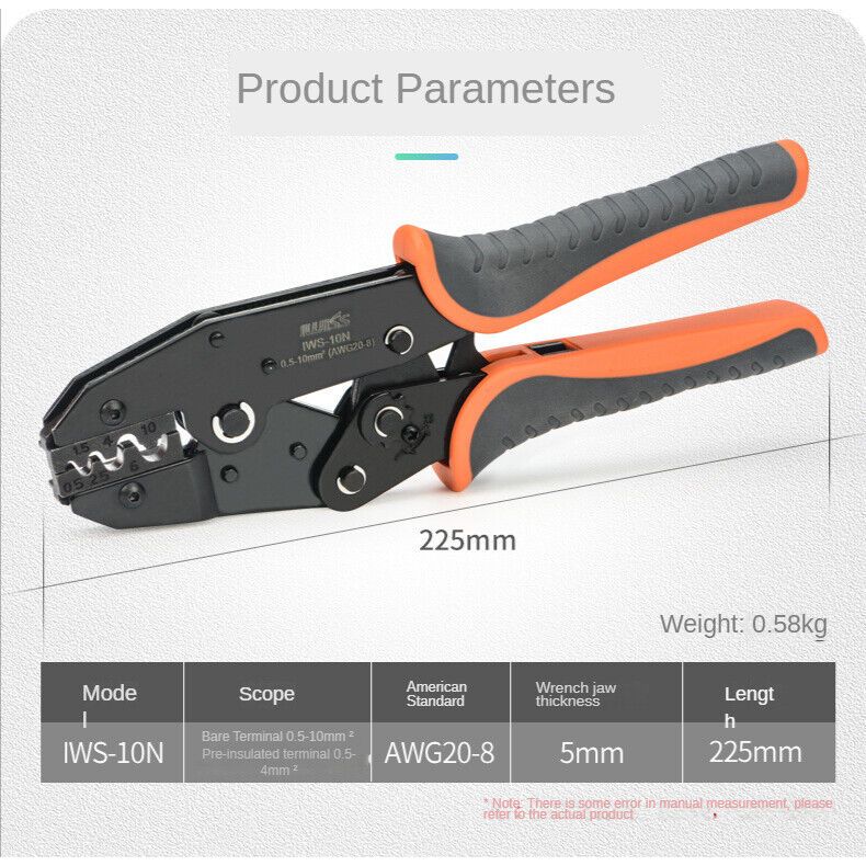 คีมย้ำหางปลา IWISS IWS-10N หางปลาขนาด 0.5-10mm2 | Shopee Thailand